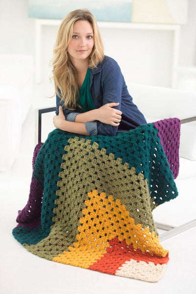 Corner Granny Afghan (Crochet) - Version 2 – Lion Brand Yarn