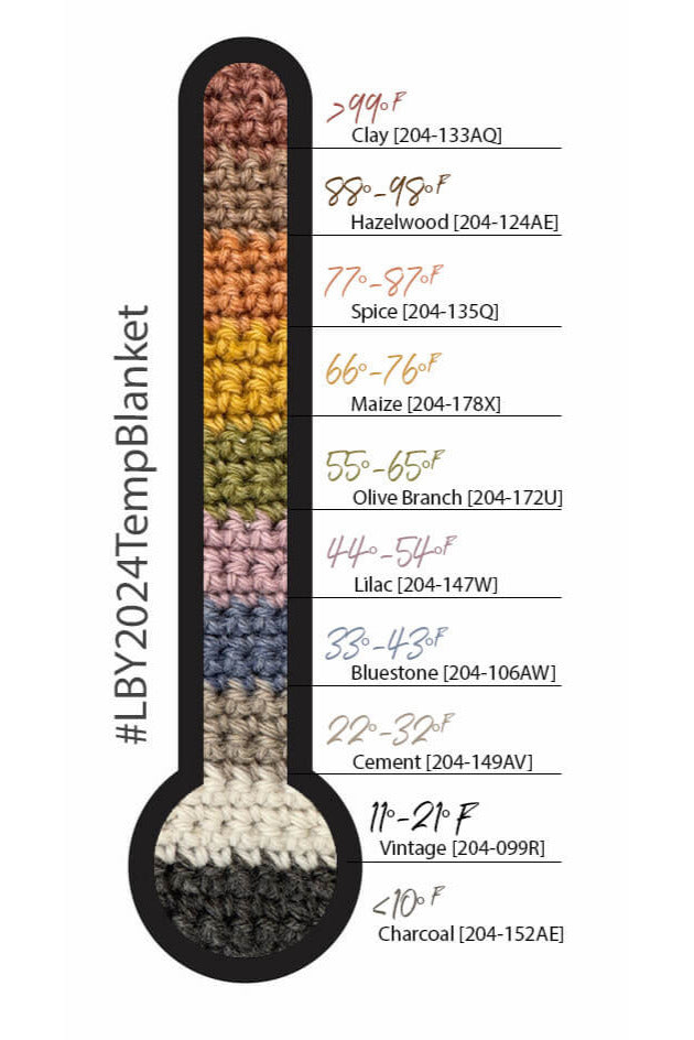 Crochet Temperature Blanket 2024 – Lion Brand Yarn