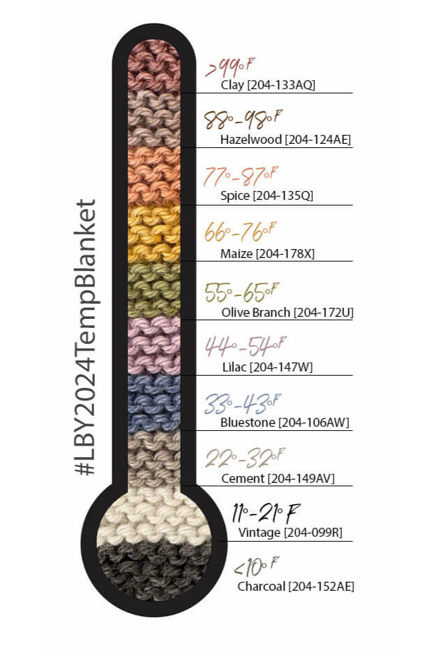 Knit Temperature Blanket 2024 – Lion Brand Yarn
