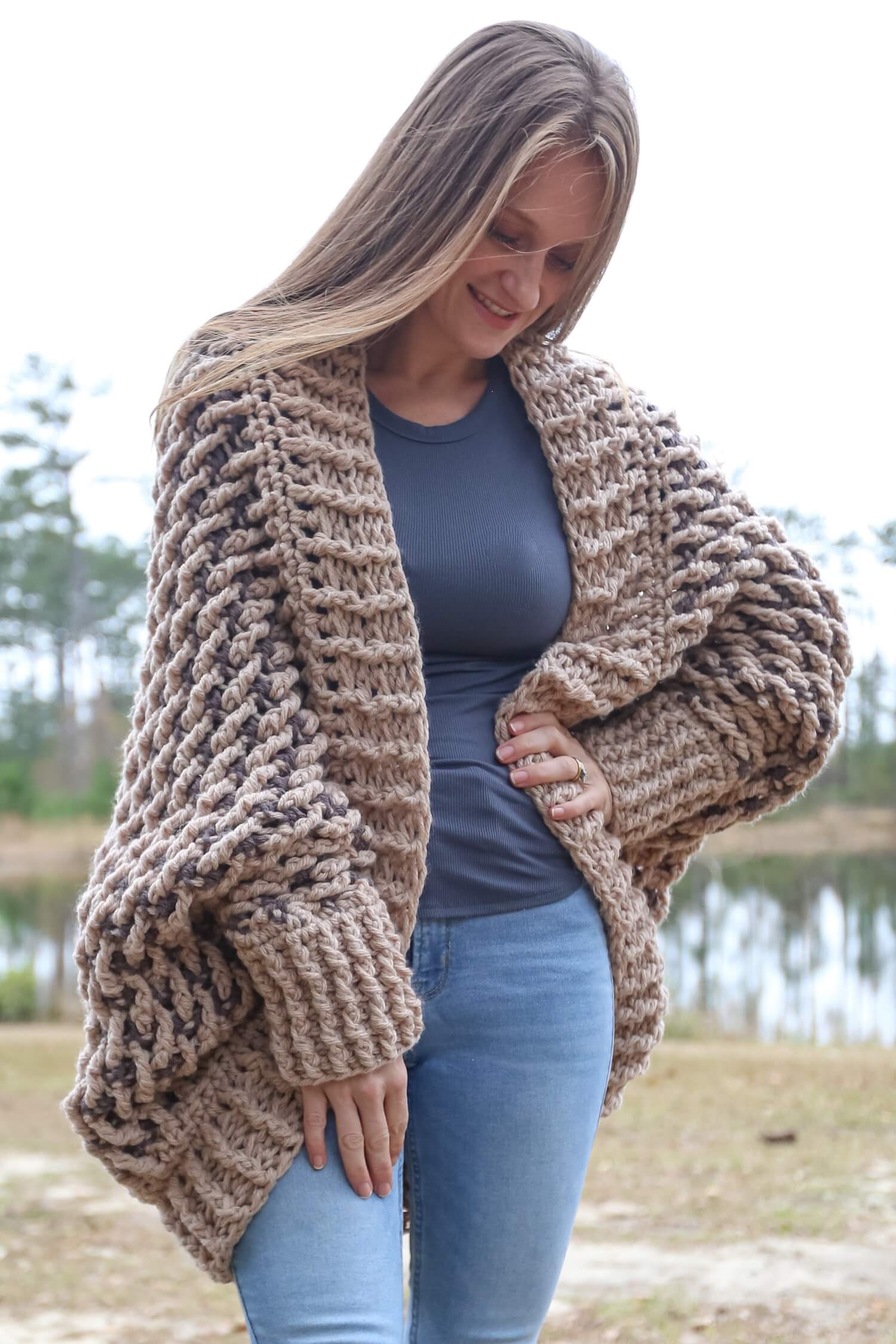 Crochet Kit - Cozy Cocoon Sweater – Lion Brand Yarn