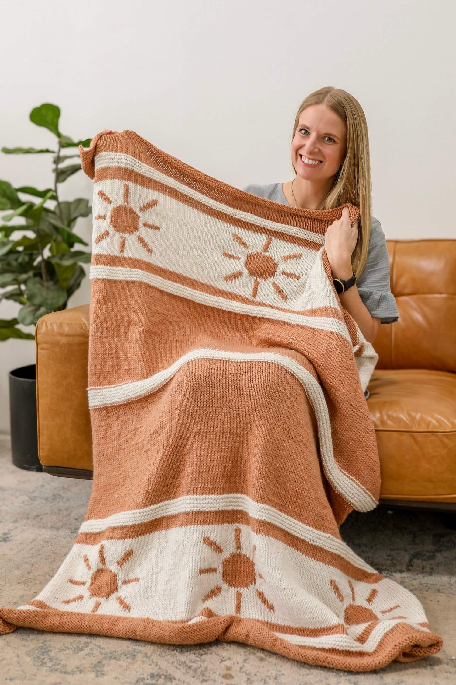 Knit Kit - Sunshine Throw – Lion Brand Yarn