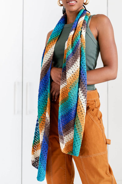 Crochet Kit - Kelli Bias Scarf – Lion Brand Yarn