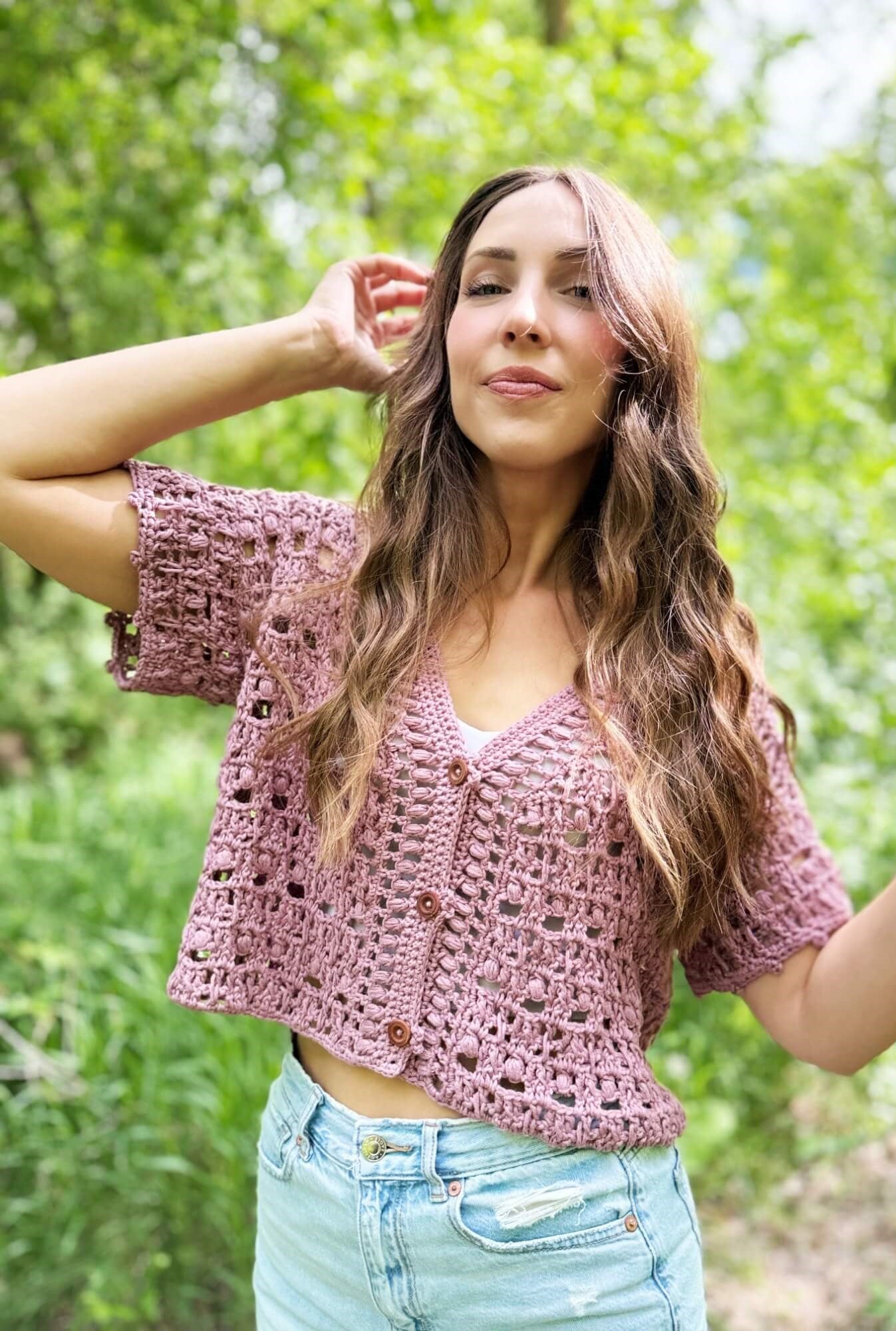 Crochet Kit - Boxy Blooms Cardigan – Lion Brand Yarn