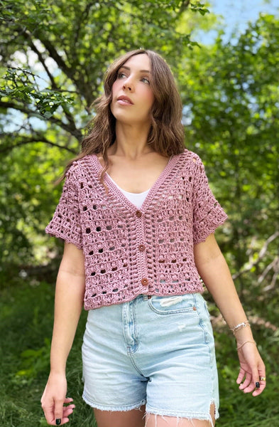 Crochet Kit - Boxy Blooms Cardigan – Lion Brand Yarn