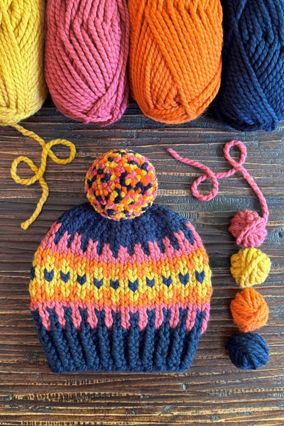 Knit Kit - Color Burst Beanie – Lion Brand Yarn