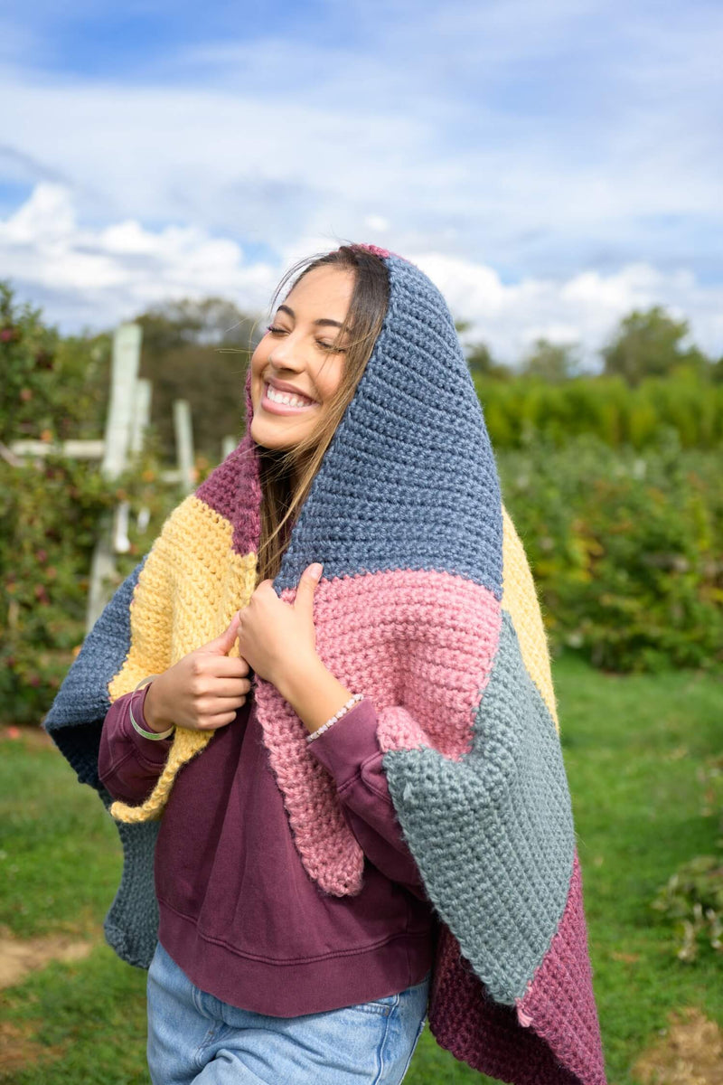 Crochet Kit - Colorblock Lapghan – Lion Brand Yarn
