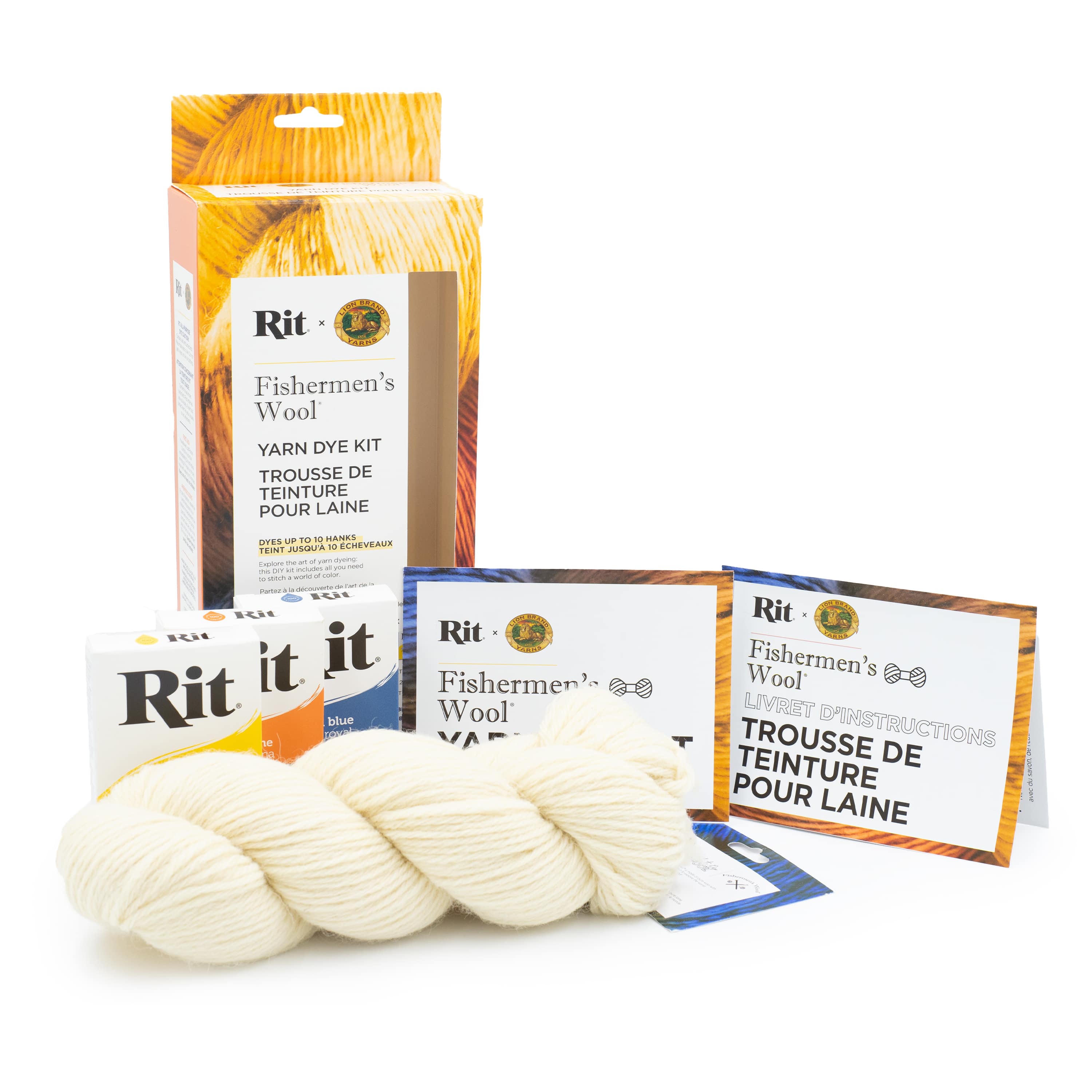 Rit® and Lion Brand® Fishermen's Wool® Yarn Dye Kit – Lion Brand Yarn