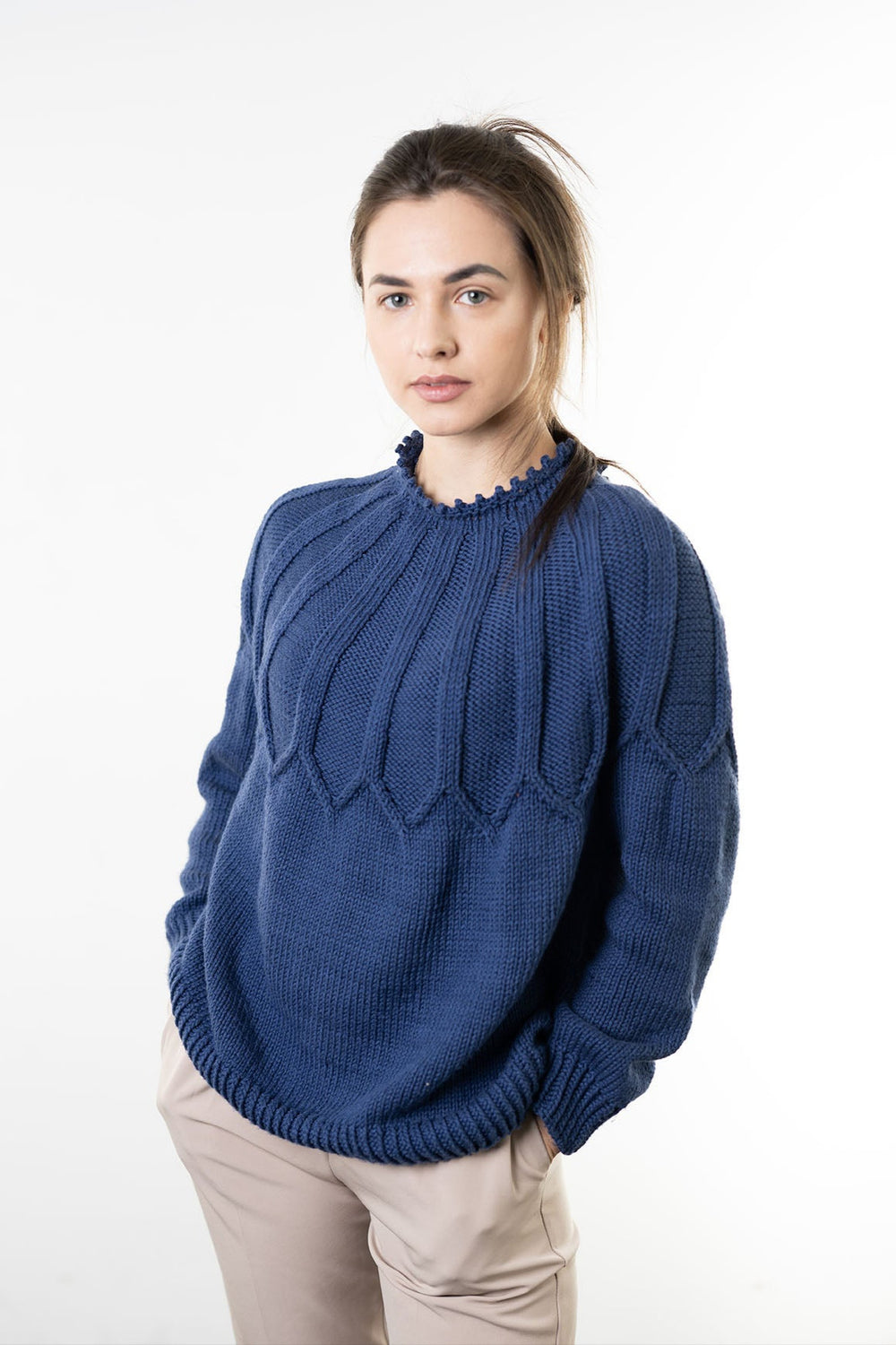 Tinton Top Down Sweater (Knit) – Lion Brand Yarn