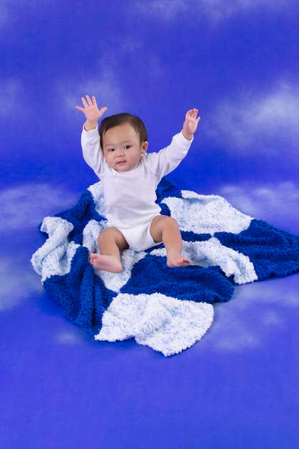 Checkered Baby Blanket Easy Knit and Crochet Pattern Pattern (Knit & C ...