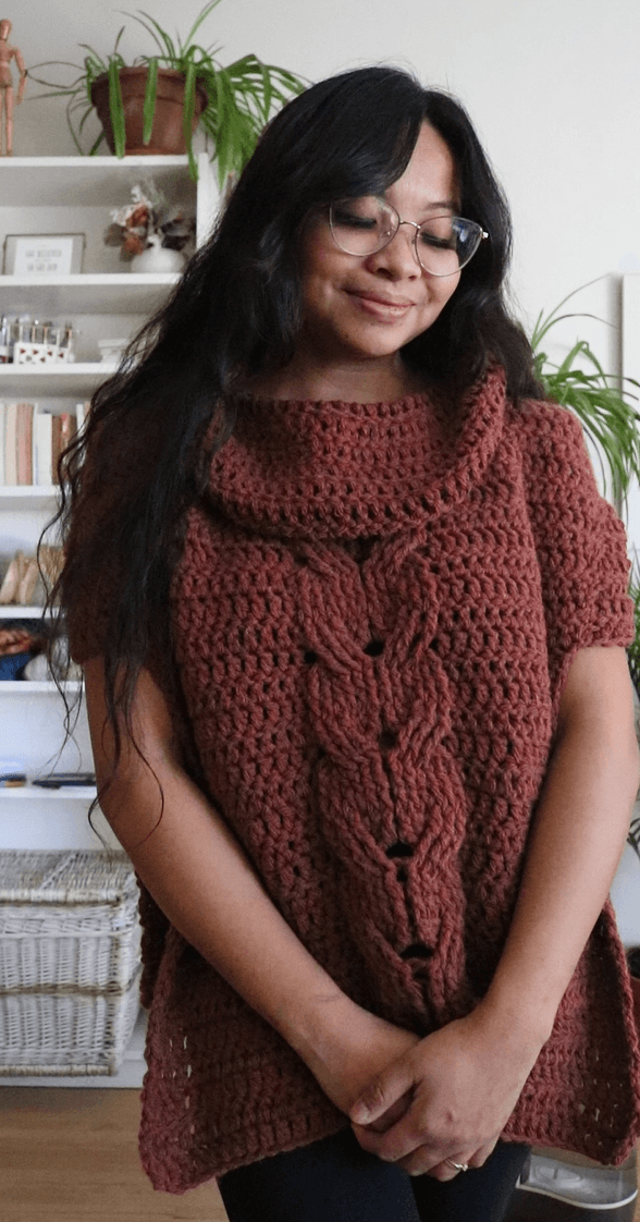 Crochet Kit - Tirintas Cowl Poncho – Lion Brand Yarn