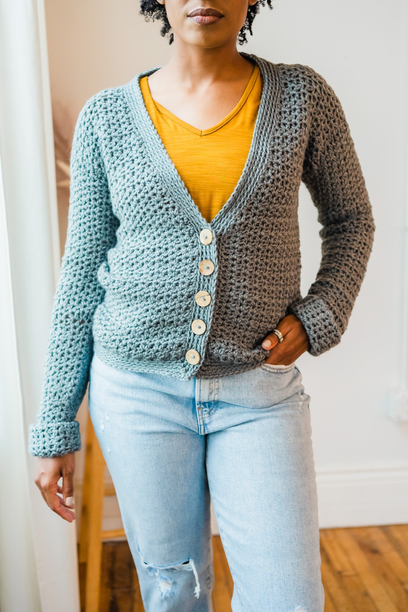 Crochet Kit - Toni Cuffed Cardi – Lion Brand Yarn