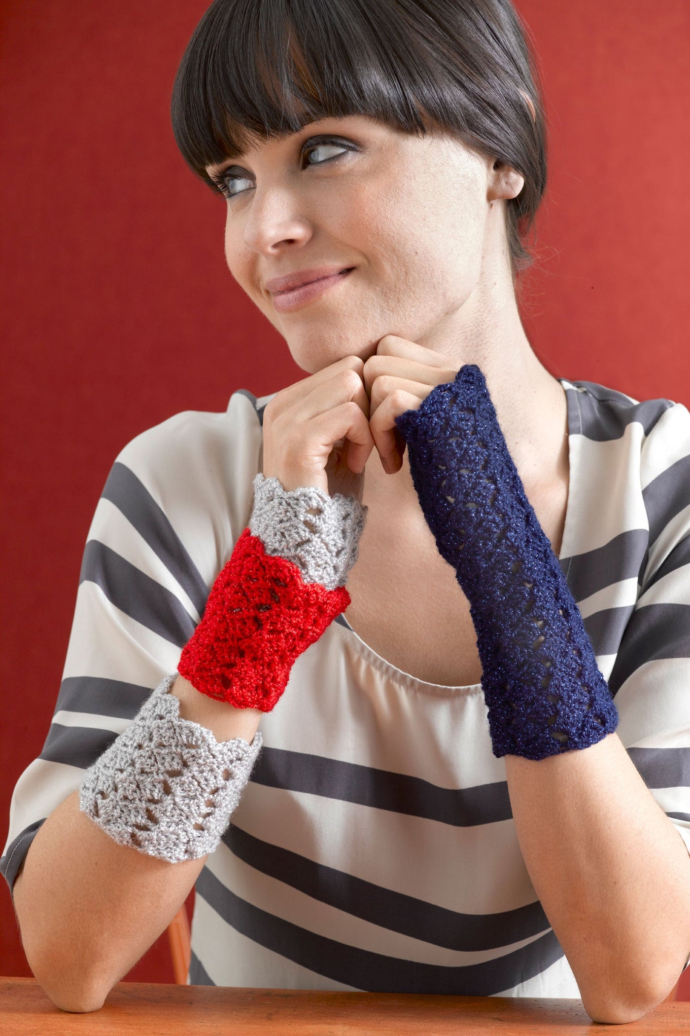 Cinderella Wristers (Crochet) – Lion Brand Yarn
