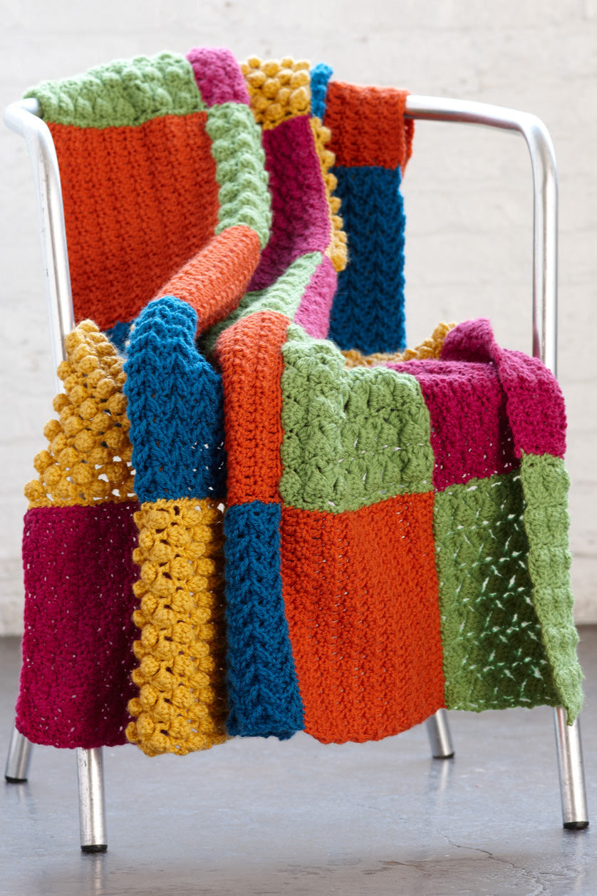 Crochet Sampler Throw Pattern - Version 1 – Lion Brand Yarn