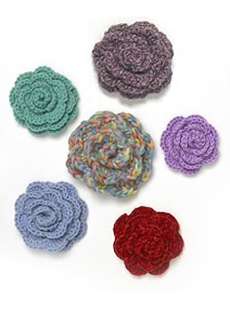 Crocheted Rosettes Flowers Pattern (Crochet) – Lion Brand Yarn