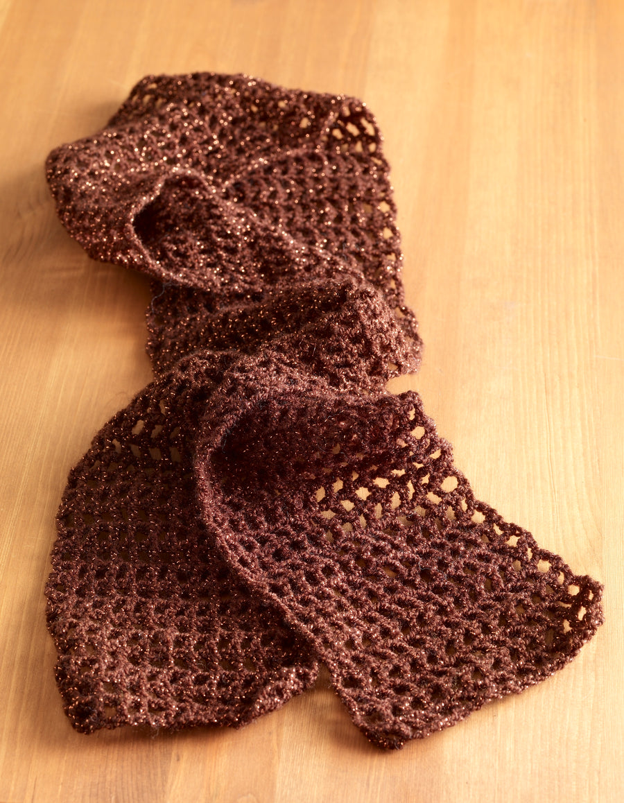 Glitzy Striped Scarf Pattern (Crochet) – Lion Brand Yarn