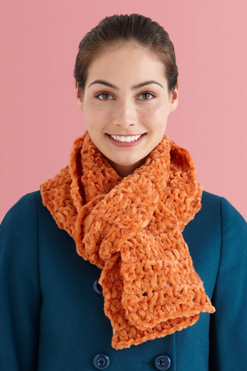 Half Double Crochet Two-Ball Scarf – Lion Brand Yarn