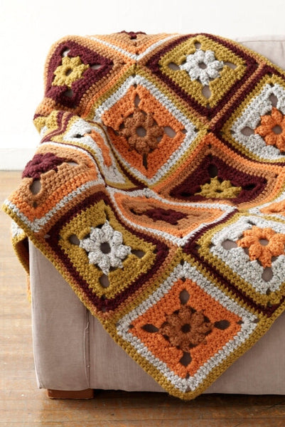 Harvest Patchwork Afghan (Crochet) – Lion Brand Yarn