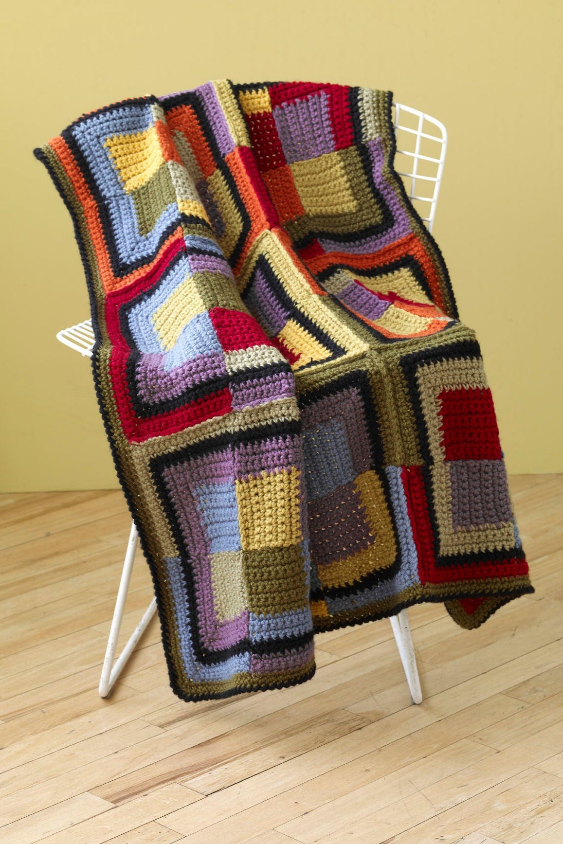 Patchwork Squares Throw (Crochet) - Version 1 – Lion Brand Yarn