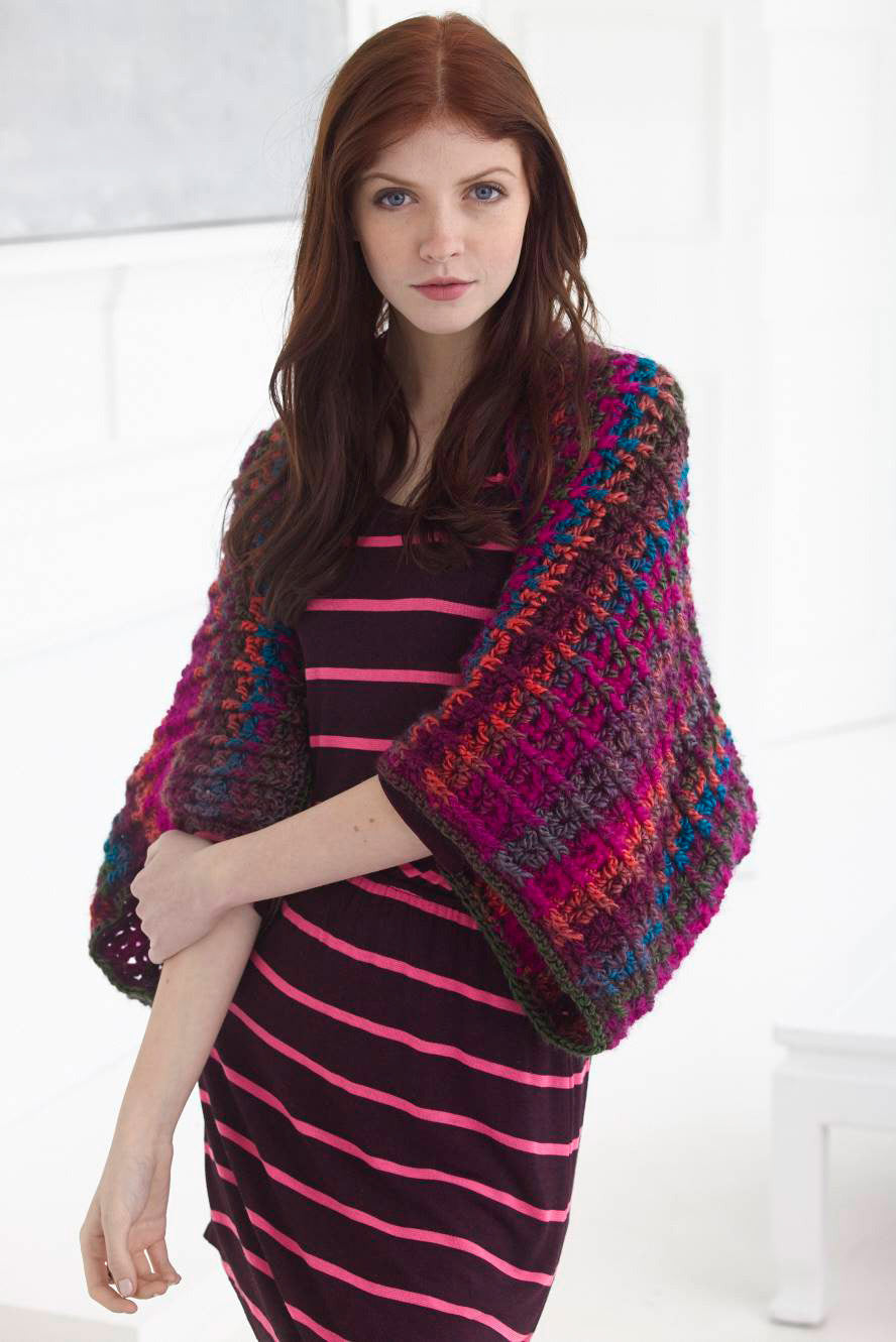 Ribs And Shells Shrug Pattern (Crochet) – Lion Brand Yarn