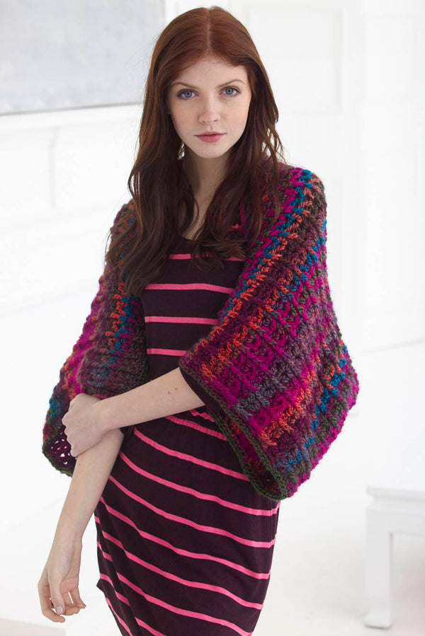 Ribs And Shells Shrug Pattern (Crochet) – Lion Brand Yarn