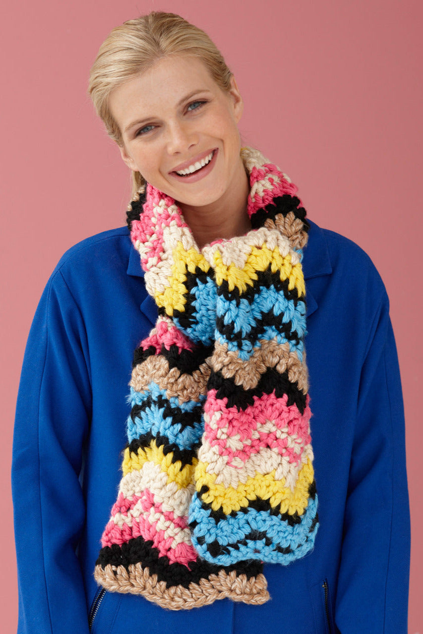 Riviera Ripple Scarf (Crochet) - Version 2 – Lion Brand Yarn