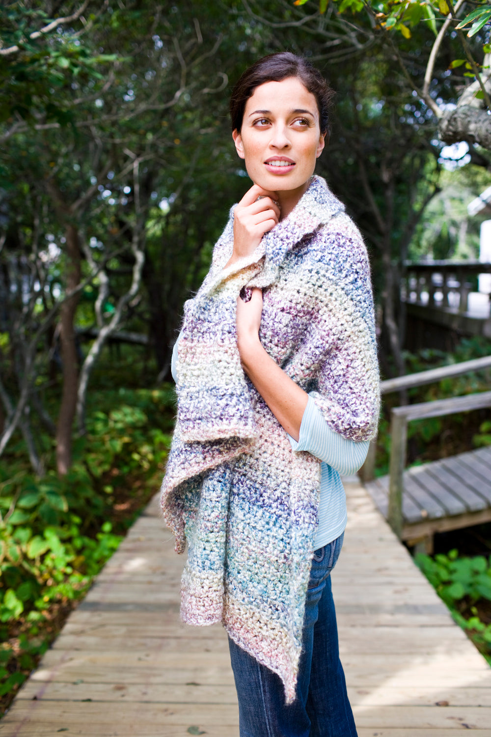 Then and Now Crocheted Shawl Pattern – Lion Brand Yarn