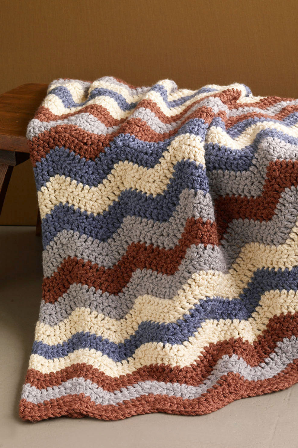 Smoky Mountain Ripple Afghan (Crochet) – Lion Brand Yarn