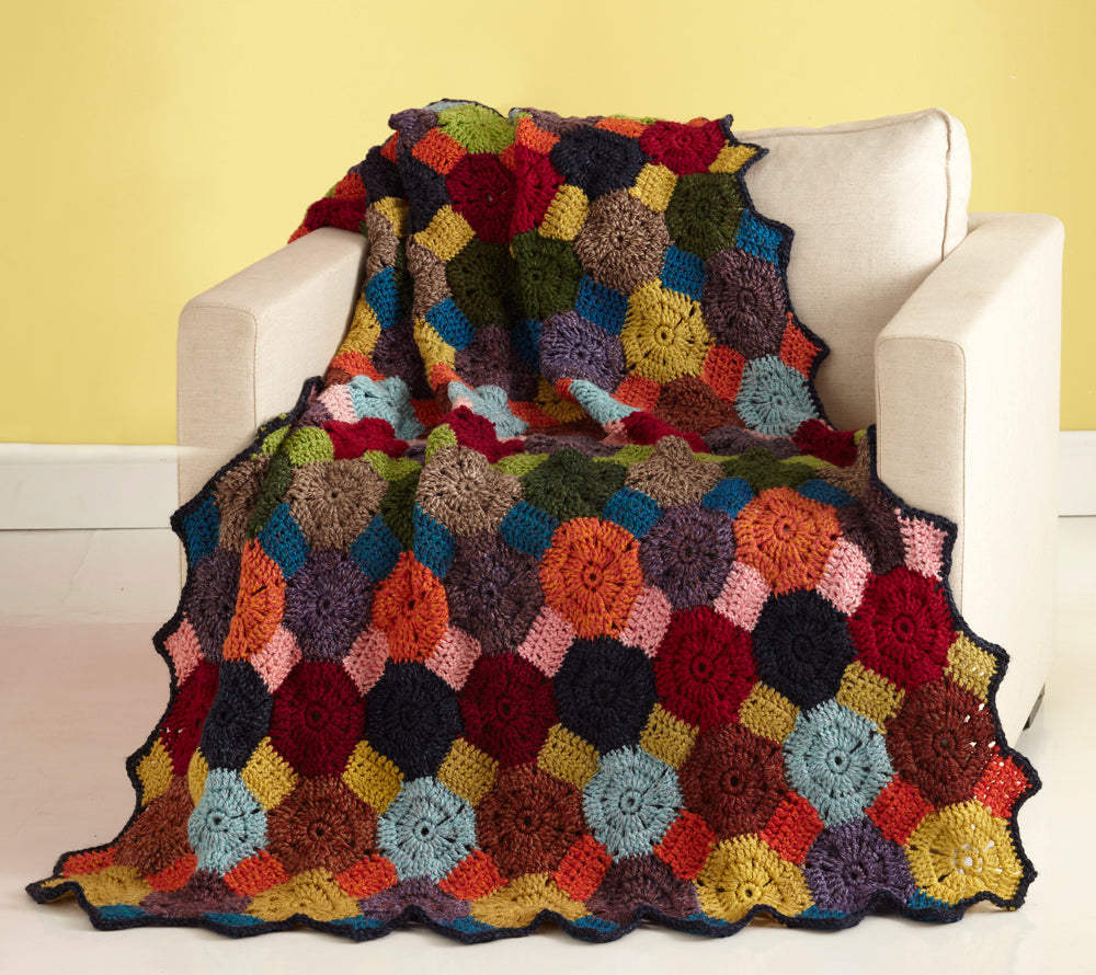 Snowball Motif Afghan Pattern (Crochet) – Lion Brand Yarn