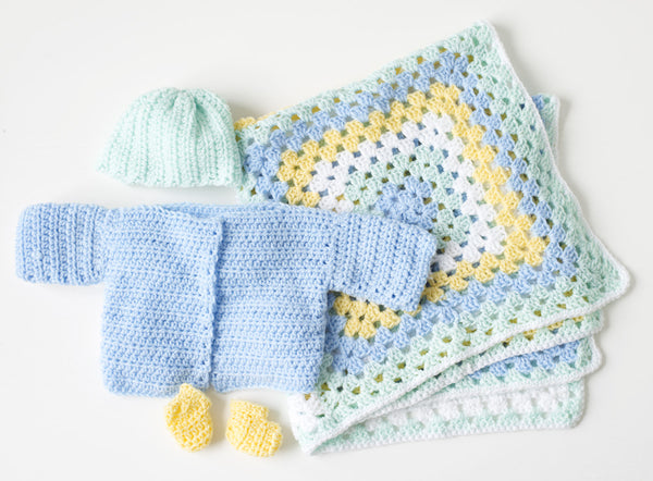 Toy Chest Baby Set Pattern (Crochet) – Lion Brand Yarn
