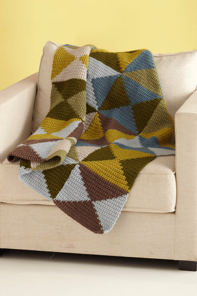 Triangle In The Square Afghan Pattern (Crochet) – Lion Brand Yarn