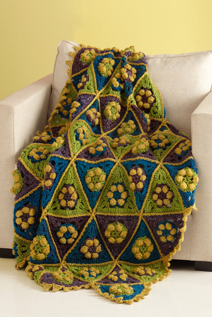 Tweedy Triangles Afghan (Crochet) – Lion Brand Yarn