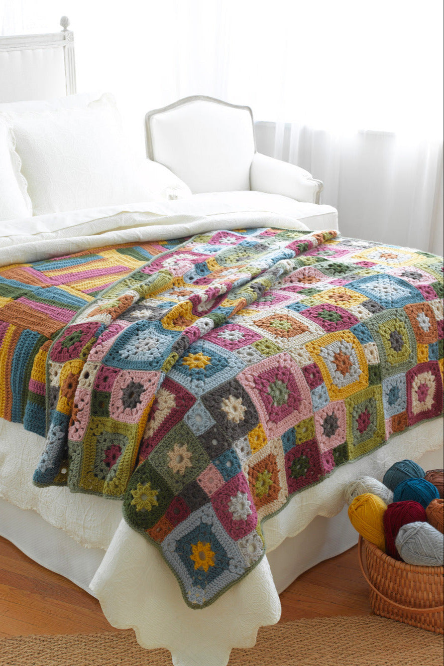 Wavy Blocks Throw (Crochet) – Lion Brand Yarn