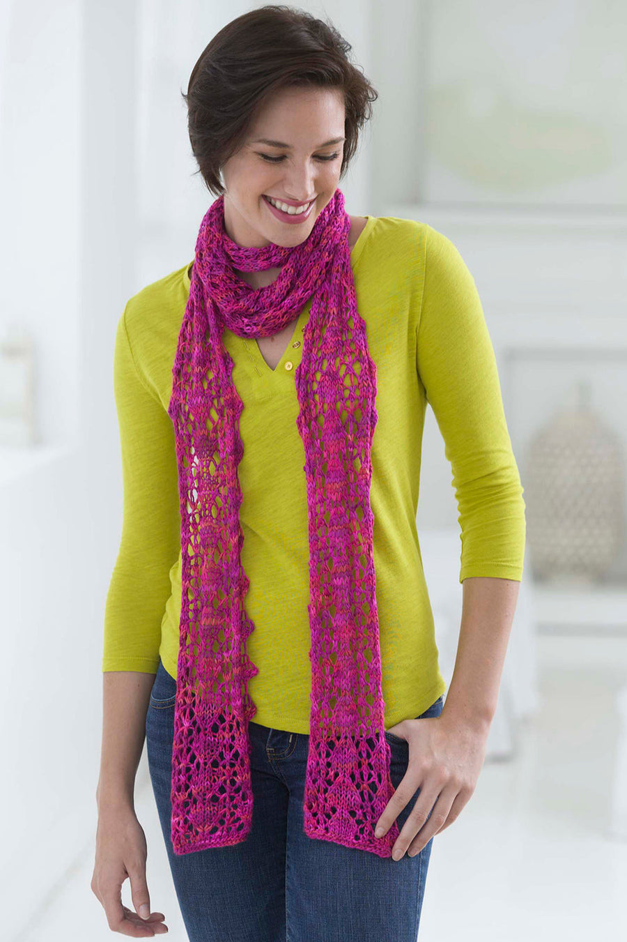 Three Color Scarf Pattern (Knit) - Version 1 – Lion Brand Yarn