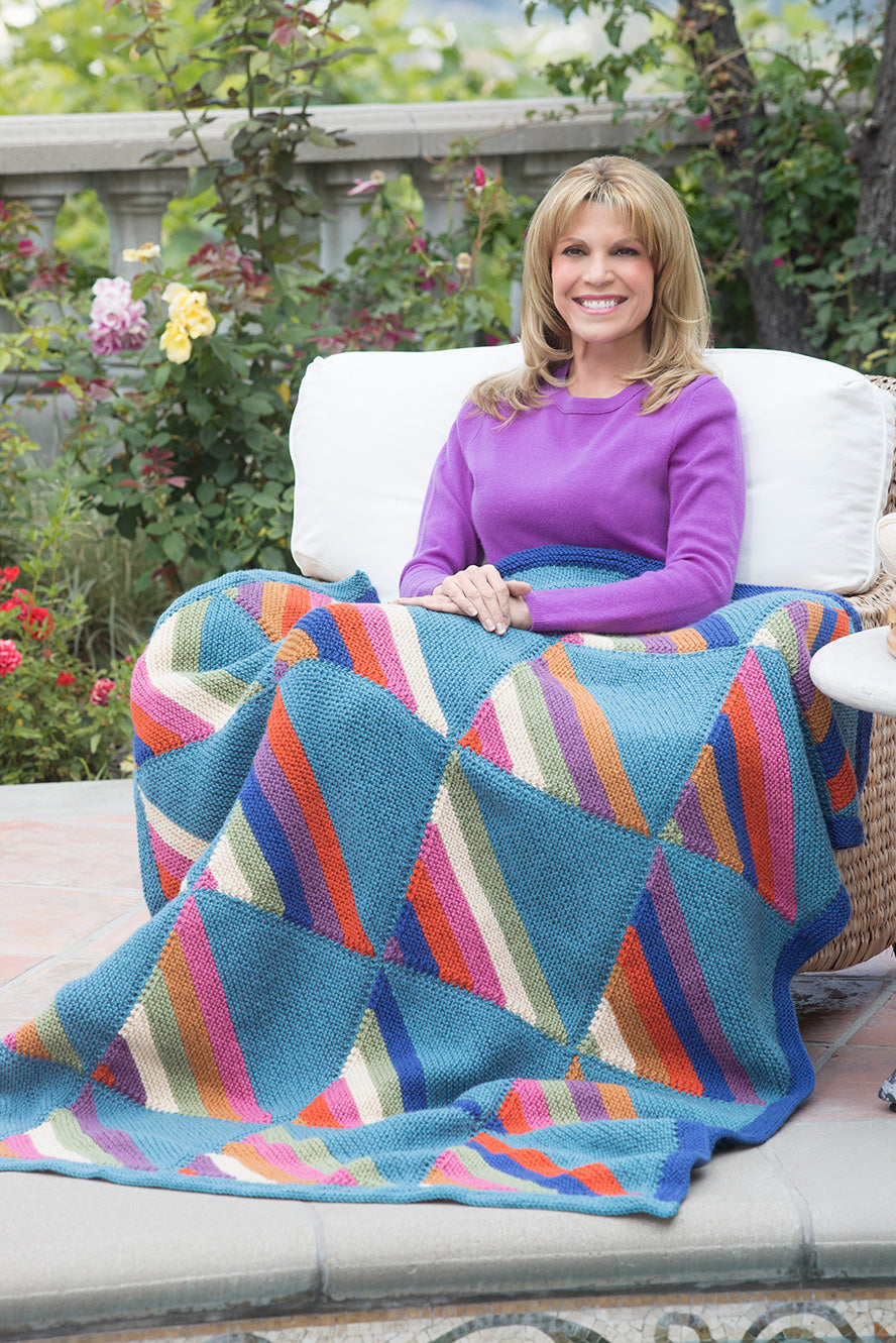 Diagonal Squares Afghan Pattern (Knit) – Lion Brand Yarn