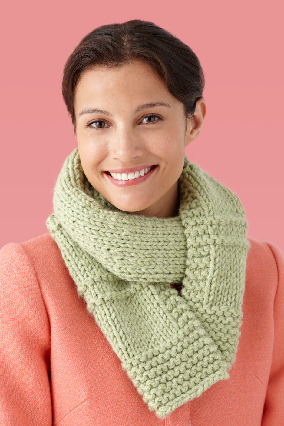 Double Strand Garter Ridge Scarf Pattern (Knit) – Lion Brand Yarn