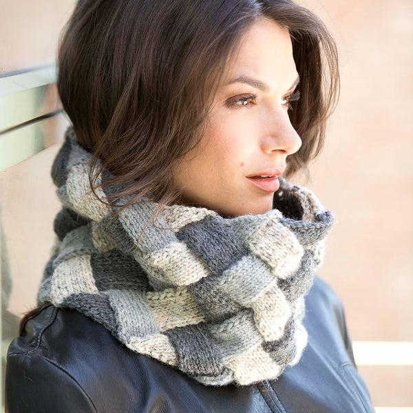 Entrelac Cowl Knitting Pattern Entrelac Scarf Pattern