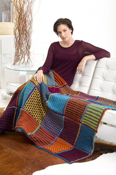 Fall Colors Afghan Pattern (Knit) - Version 2 – Lion Brand Yarn