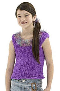 Knit Fur Trimmed Top – Lion Brand Yarn