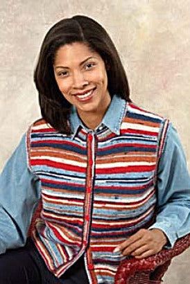 Knit Striped Magic Vest – Lion Brand Yarn