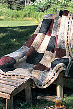 Knitted Color Block Afghan – Lion Brand Yarn