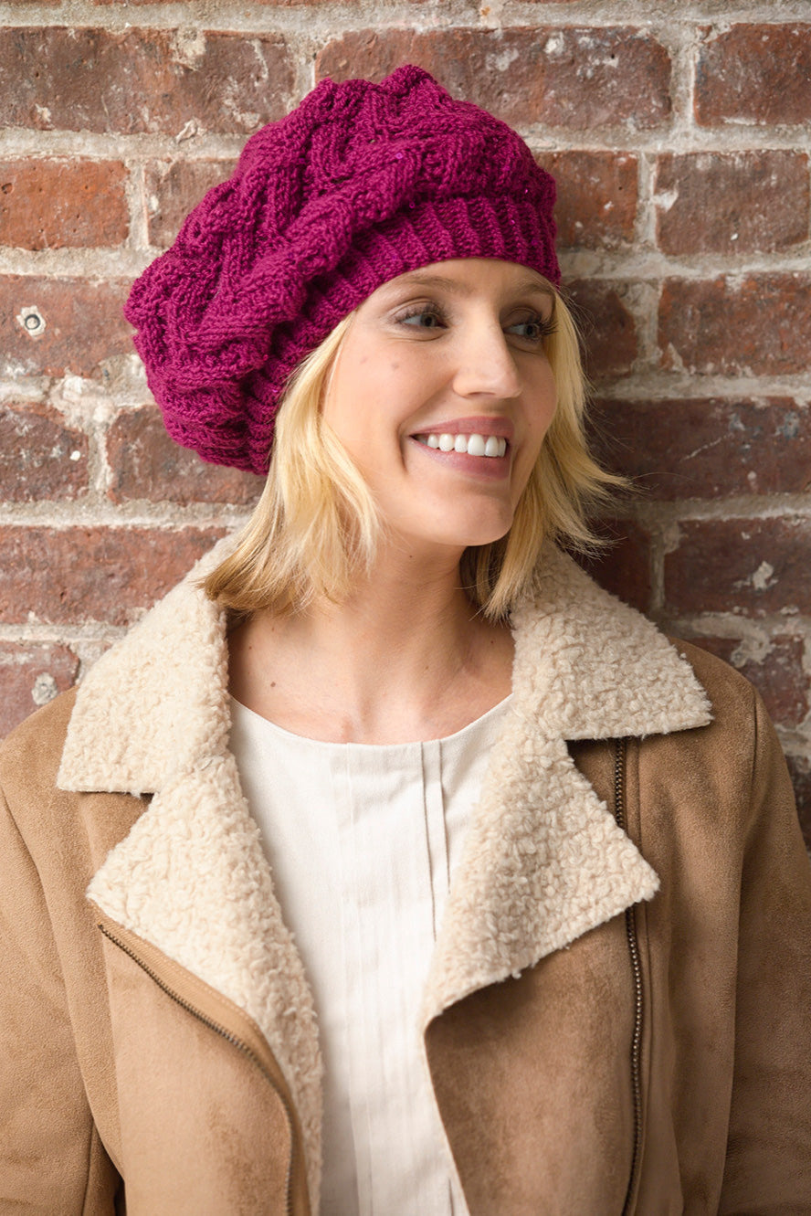 Lace Beret (Knit) – Lion Brand Yarn