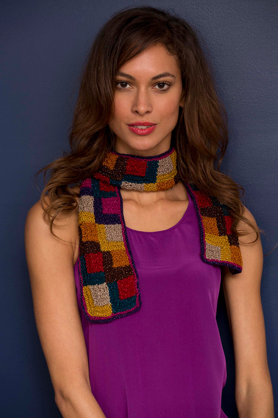 Mitered Squares Scarf (Knit) – Lion Brand Yarn