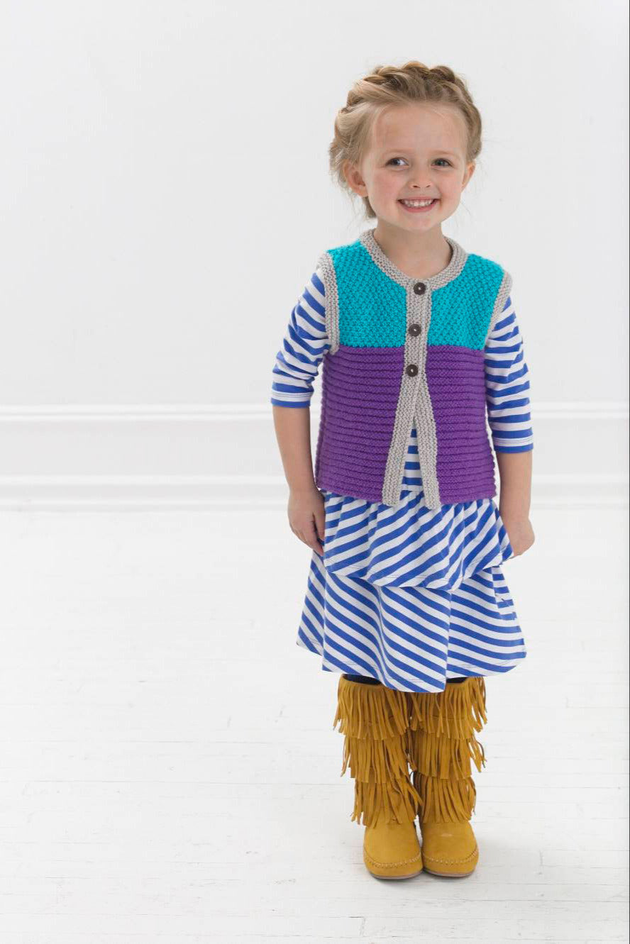 Modern Colorblock Vest Pattern (Knit) – Lion Brand Yarn