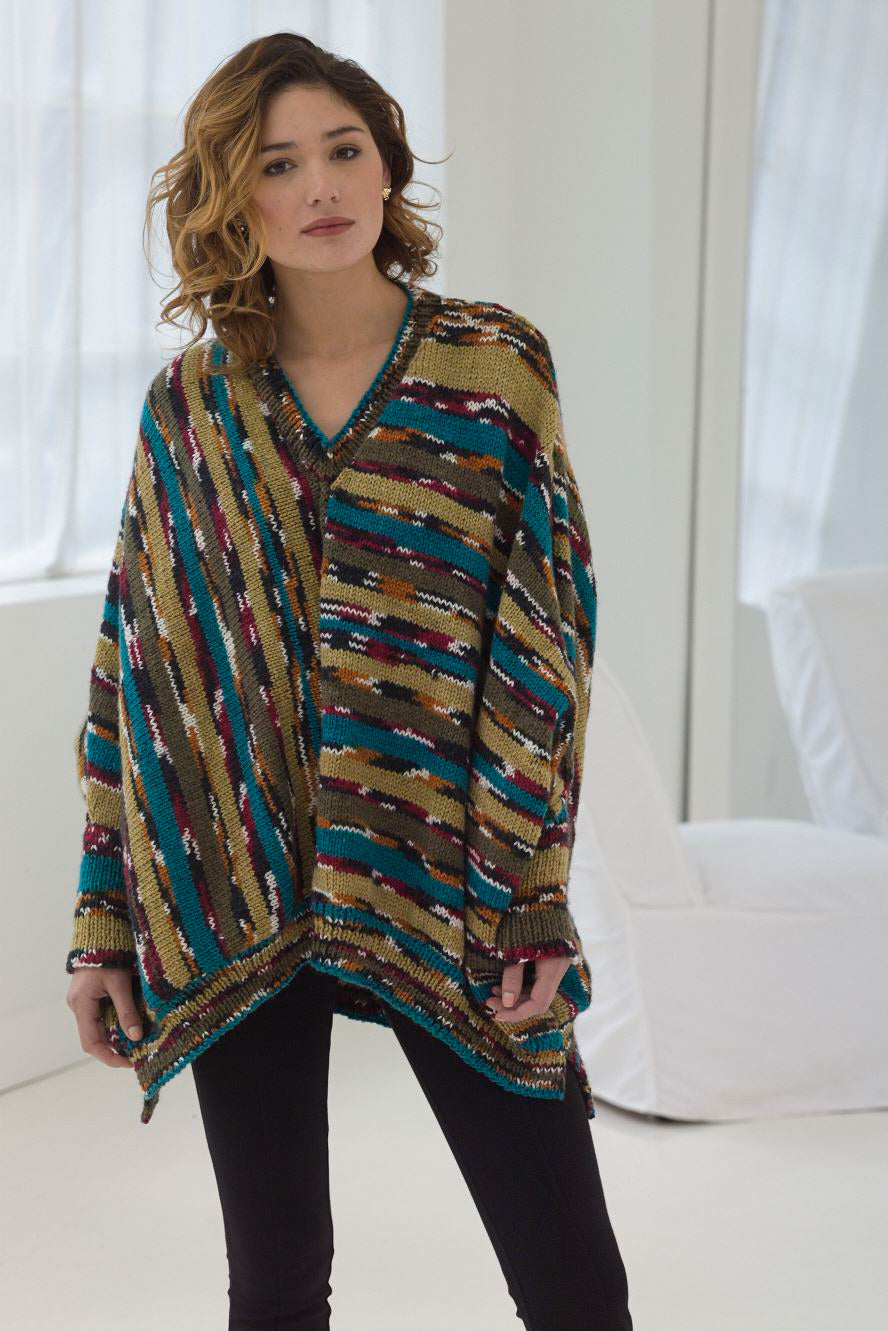 Poncho Pullover Pattern (Knit) – Lion Brand Yarn