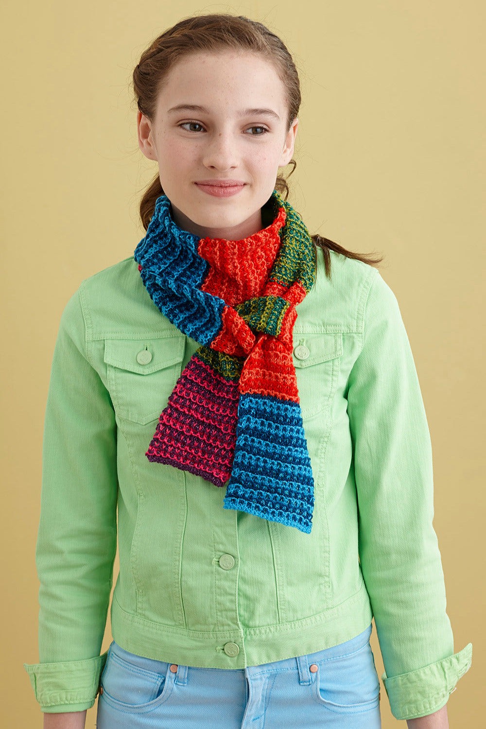 Slip Stitch Scarf (Knit) – Lion Brand Yarn