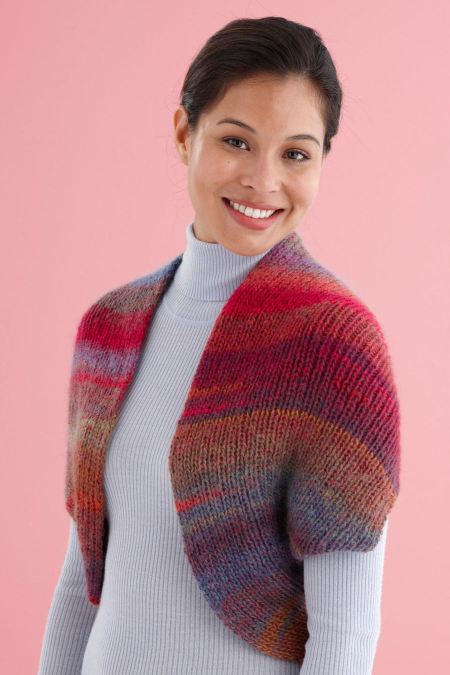 Snapped Convertible Cowl Shrug Pattern (Knit) – Lion Brand Yarn