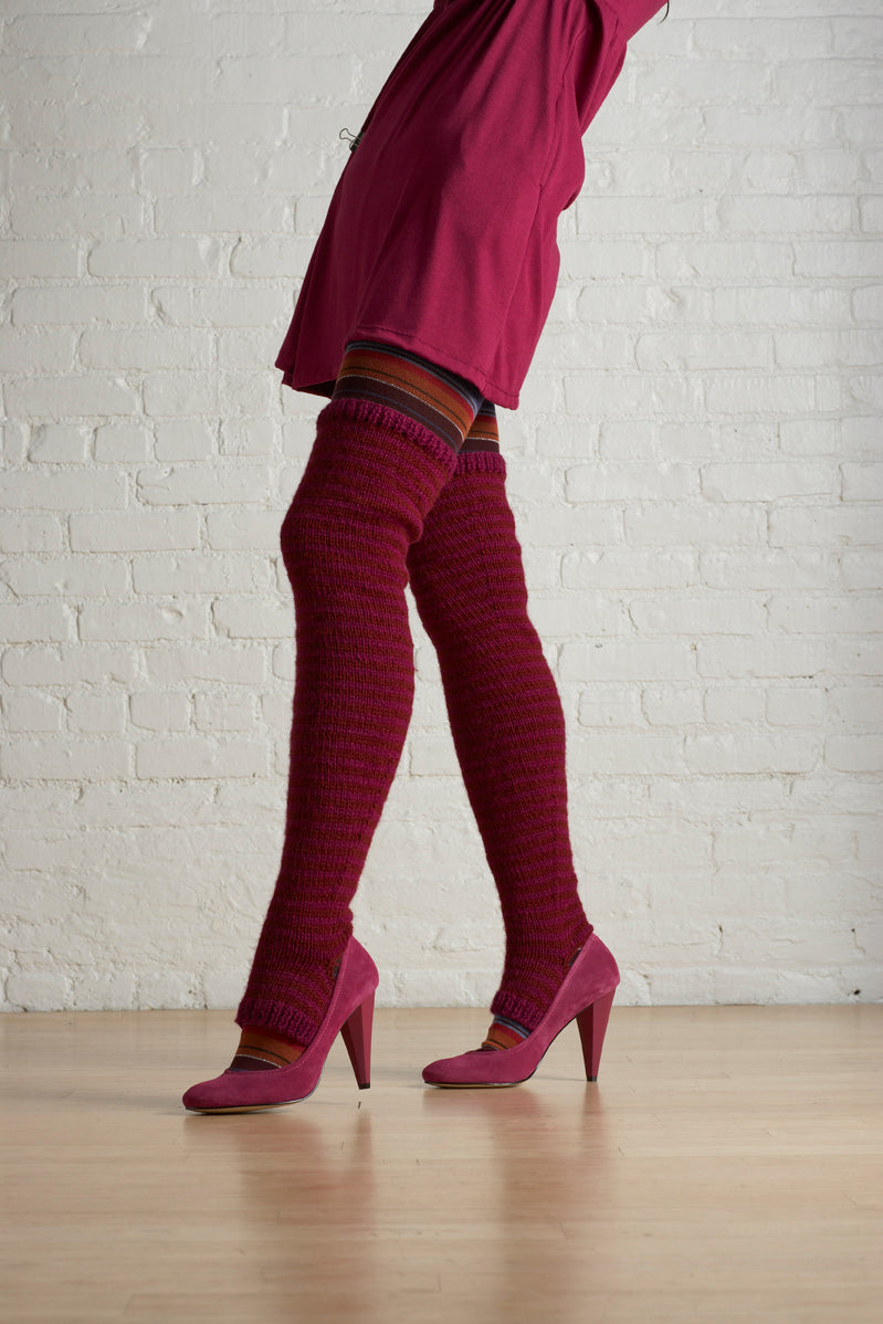 Striped Thigh Highs Pattern (Knit) – Lion Brand Yarn