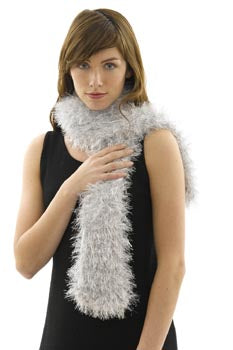Tinsel Scarf Silver Version Pattern (Knit) – Lion Brand Yarn
