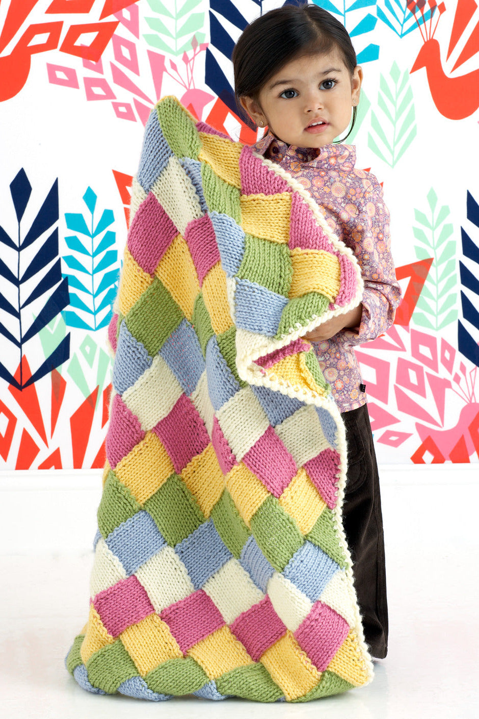 Tumbling Blocks Blanket Pattern (Knit) – Lion Brand Yarn