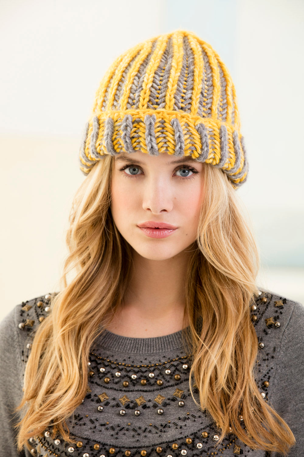 Sun And Shade Ribbed Hat (Knit) – Lion Brand Yarn